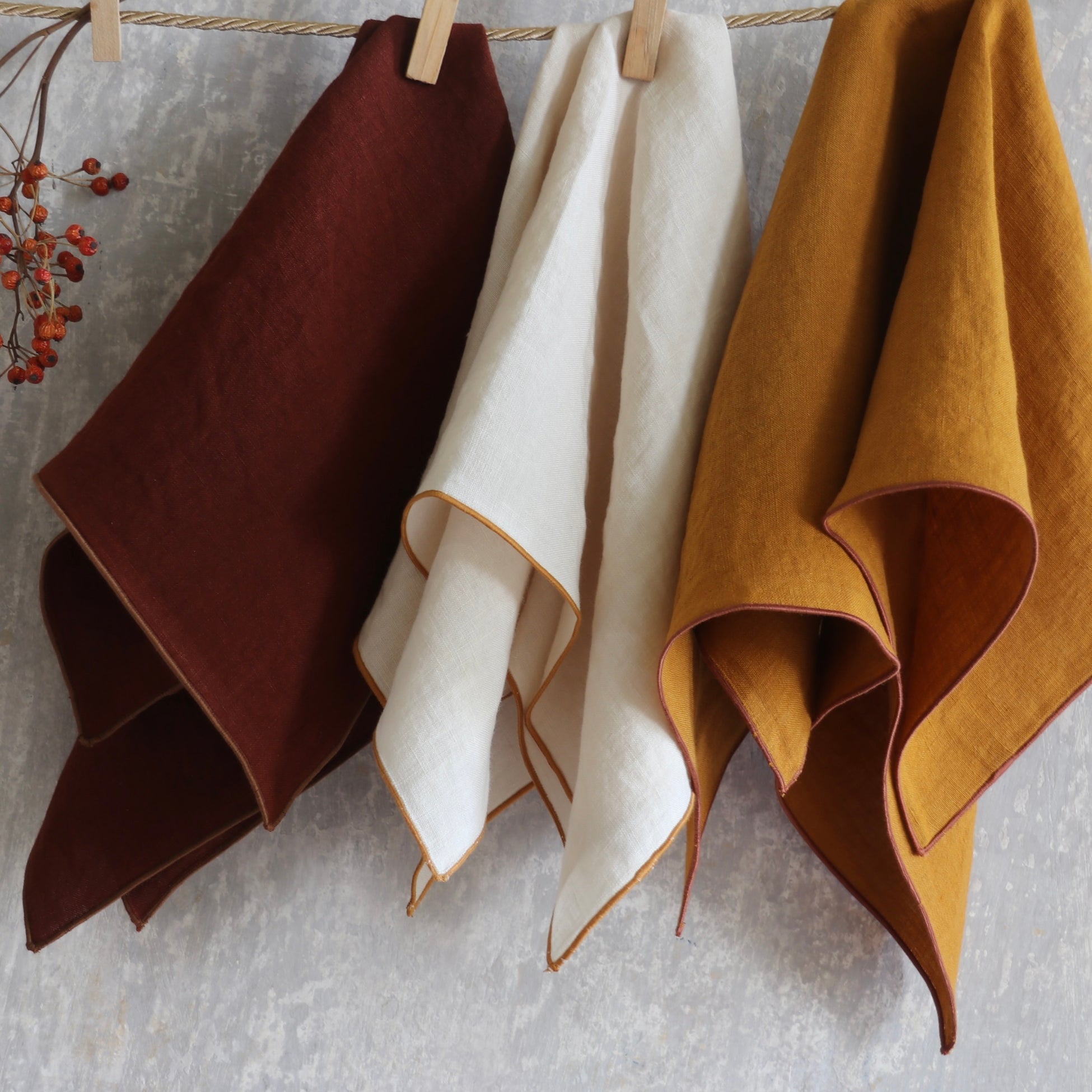 napkin with rolled hem, set of 4 – Once Milano